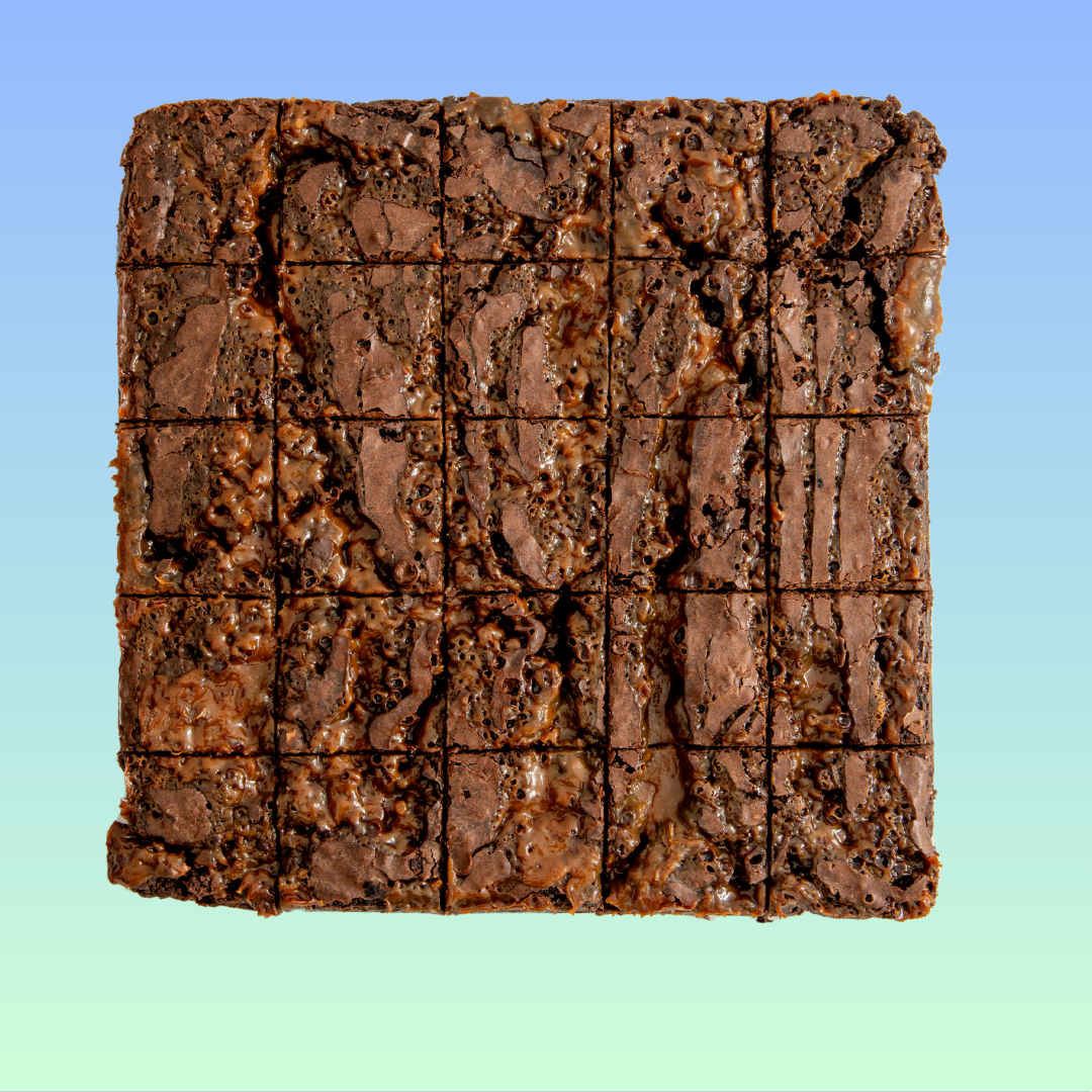 Salted Caramel Brownie Slab – Aunty Cookie's Cafe
